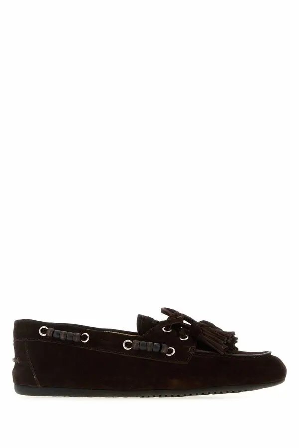 Miu Miu Suede Loafers - Brown