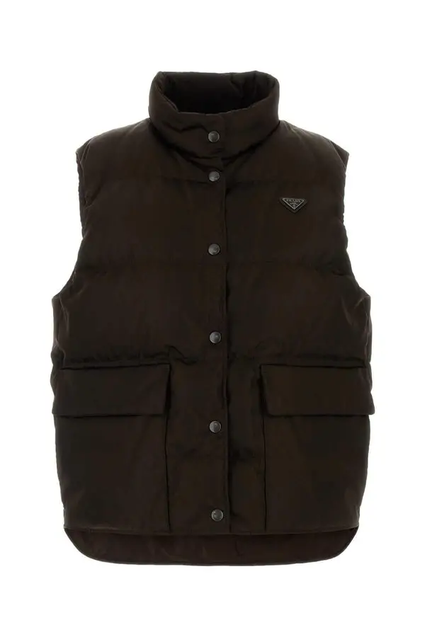 Prada Re-nylon Down Jacket - Brown