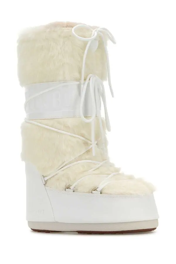 Moon Boot Eco Fur And Synthetic Leather Icon Boots