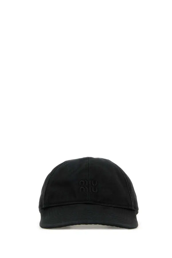Miu Miu Slate Cotton Baseball Cap