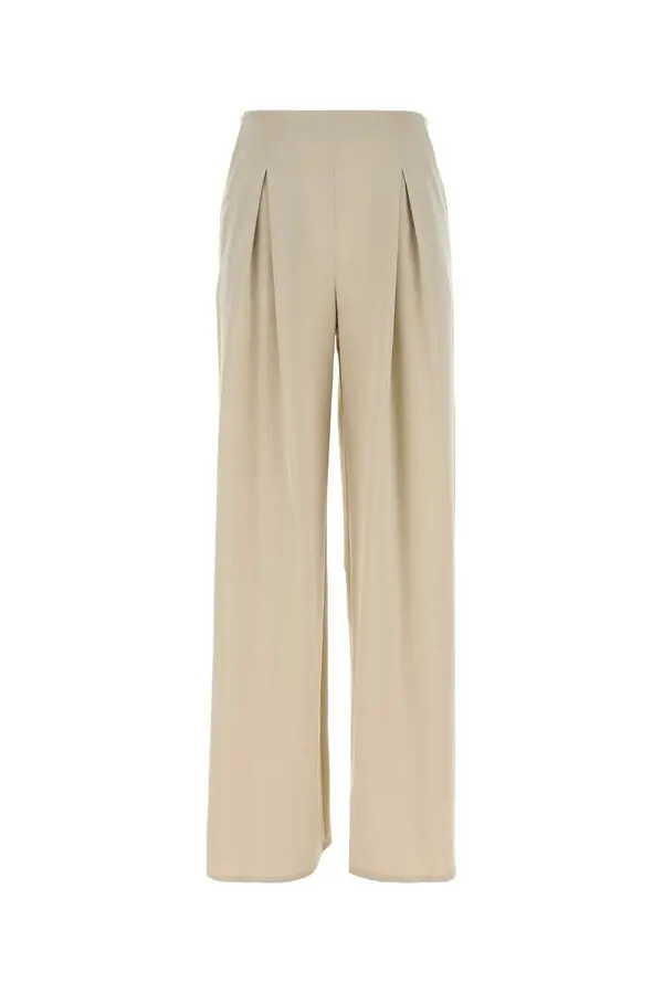 Max Mara Stretch Satin Palazzo Pants - Brown