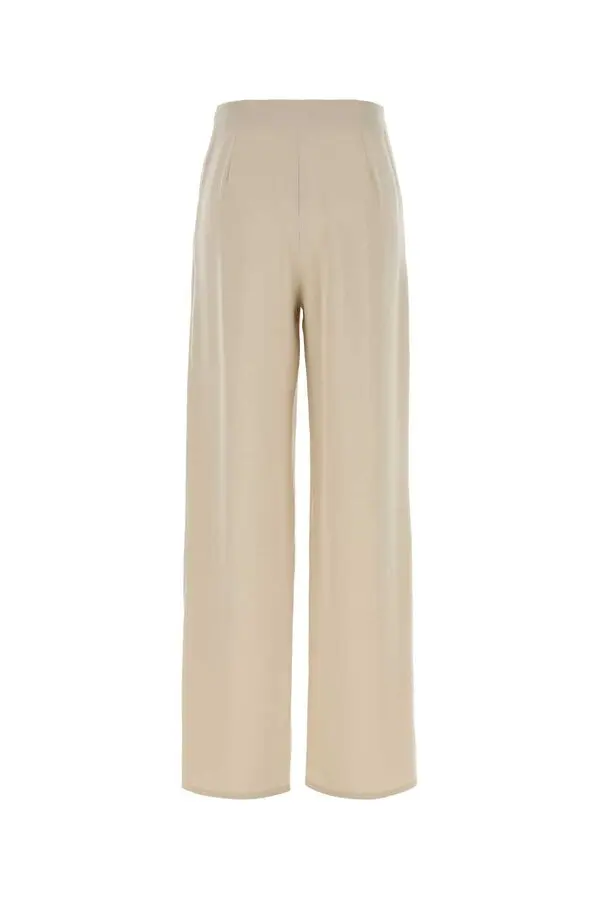 Max Mara Stretch Satin Palazzo Pants - Brown