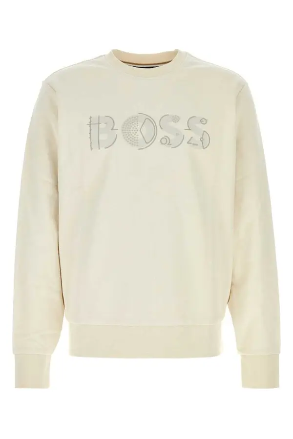 BOSS Ivory Cotton Sweatshirt