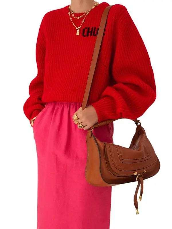Chloé Soft Leather Marcie Shoulder Bag - Multicolor