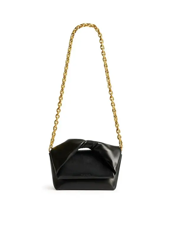 JW Anderson J.w.anderson Medium Twister Leather Bag - Black