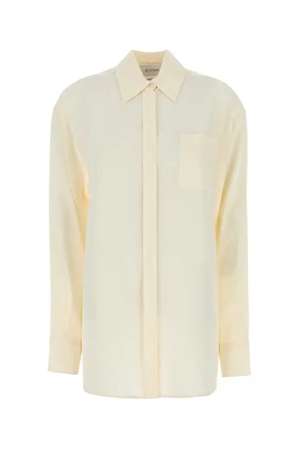 Sportmax Ivory Silk Tonale Shirt
