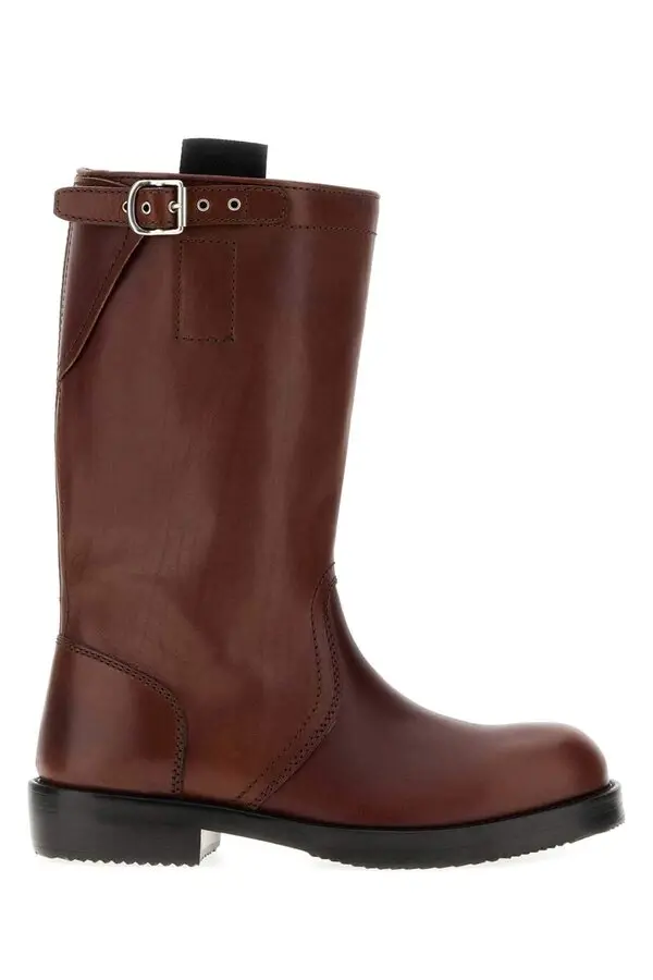 Dries Van Noten Leather Boots - Brown