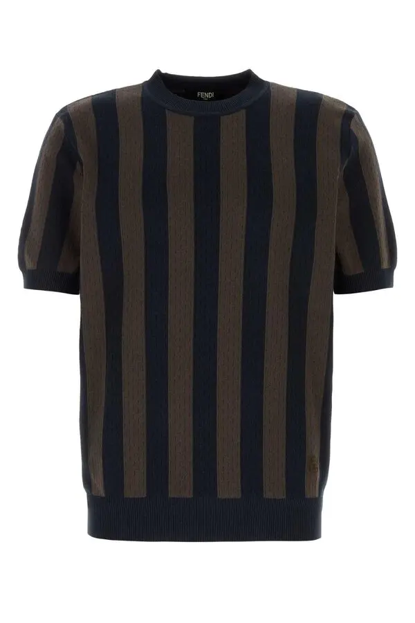 Fendi Embroidered Knit T-shirt - Multicolor