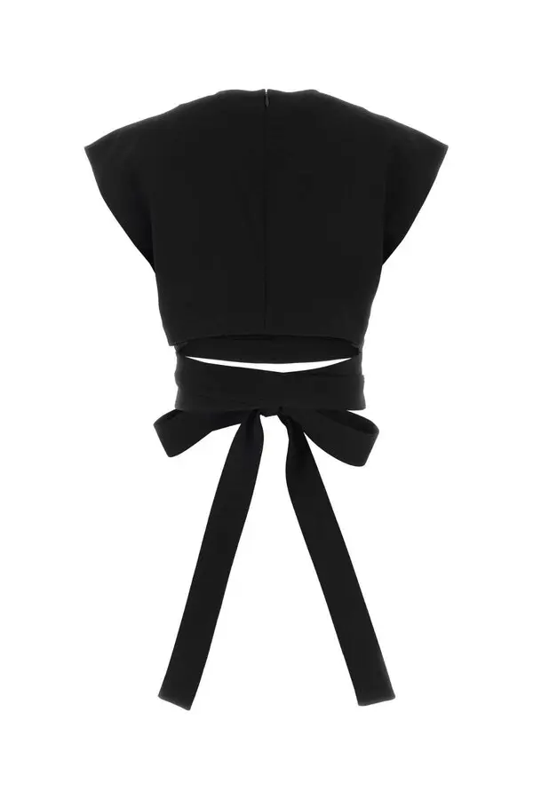 Alaïa Stretch Wool Top - Black
