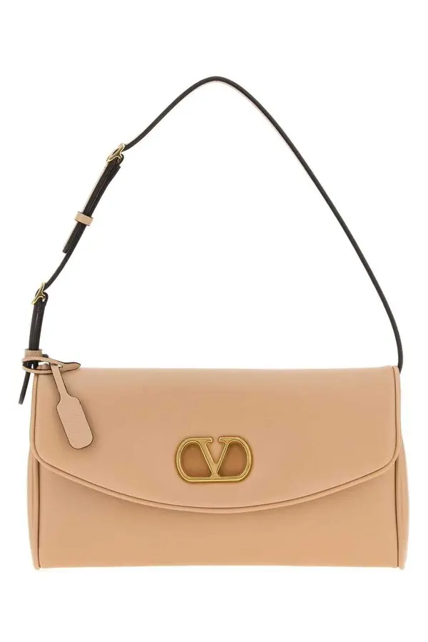 Valentino Garavani Nappa Leather Devain Shoulder Bag - Brown