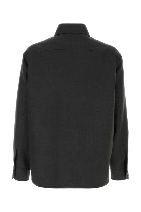 Valentino Garavani Graphite Gabardine Overshirt