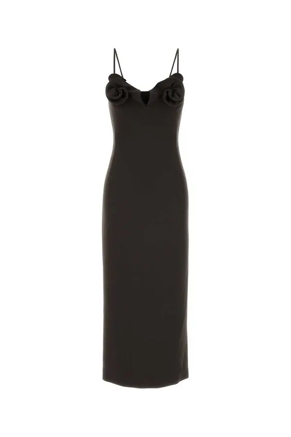 Magda Butrym Chocolate Stretch Wool Dress