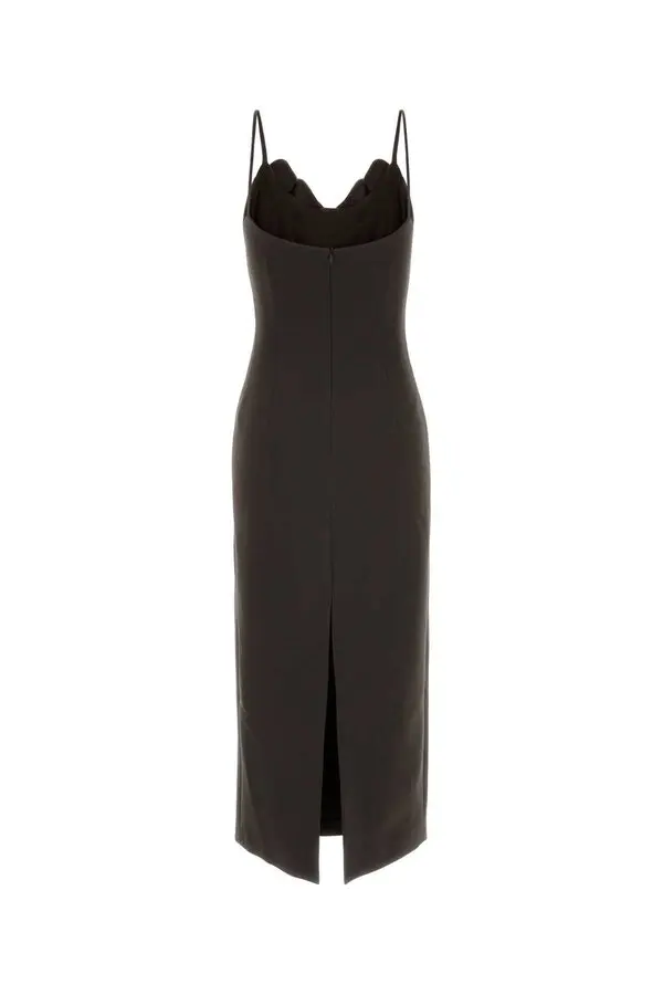 Magda Butrym Chocolate Stretch Wool Dress