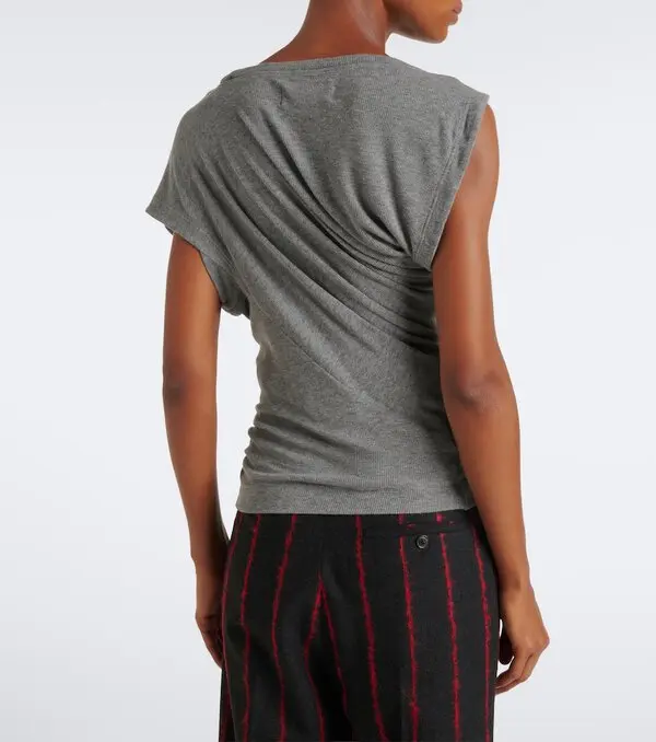 VIVIENNE WESTWOOD Hebo Asymmetric Ribbed-knit Top