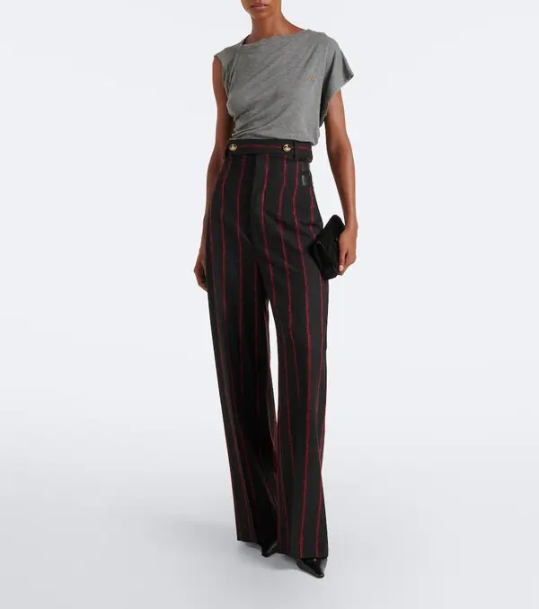 VIVIENNE WESTWOOD Hebo Asymmetric Ribbed-knit Top