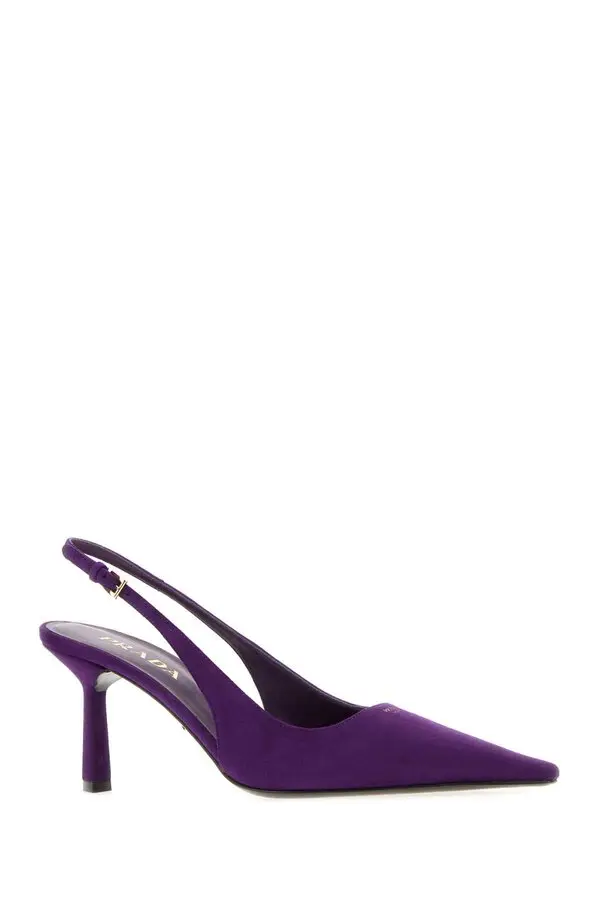 Prada Suede Pumps - Purple