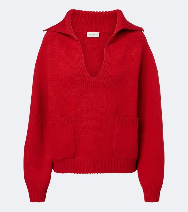 Magda Butrym Wool And Cashmere Polo Sweater
