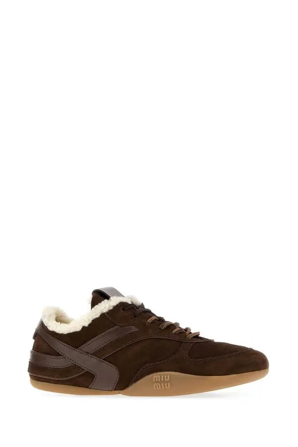 Miu Miu Suede Sneakers - Brown
