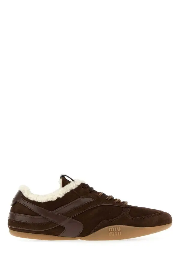 Miu Miu Suede Sneakers - Brown