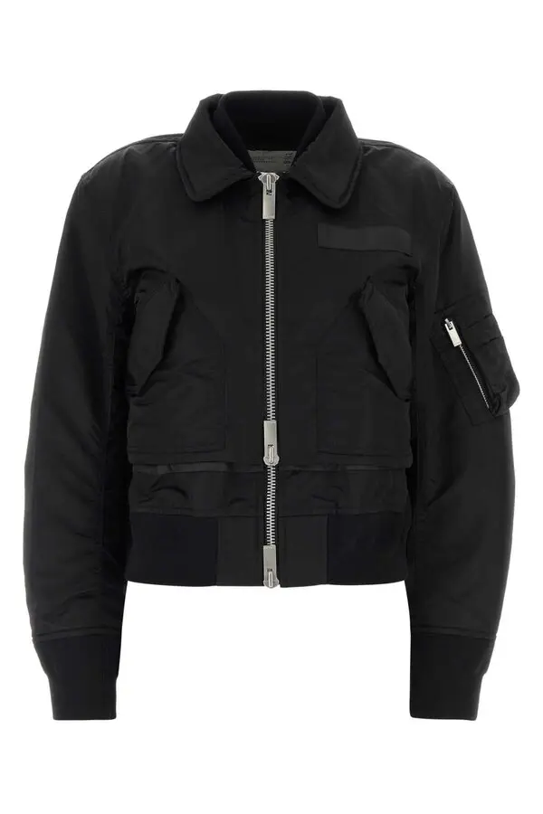 Sacai Nylon Bomber Jacket - Black