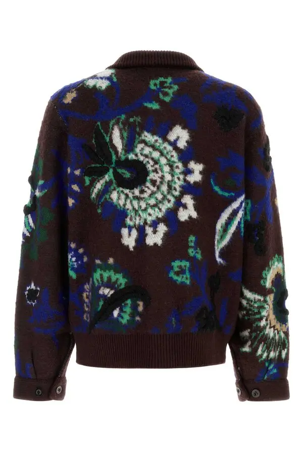 Sacai Embroidered Wool Cardigan