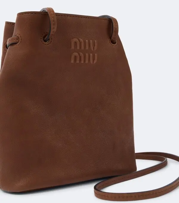 Miu Miu Mini Leather Bucket Bag