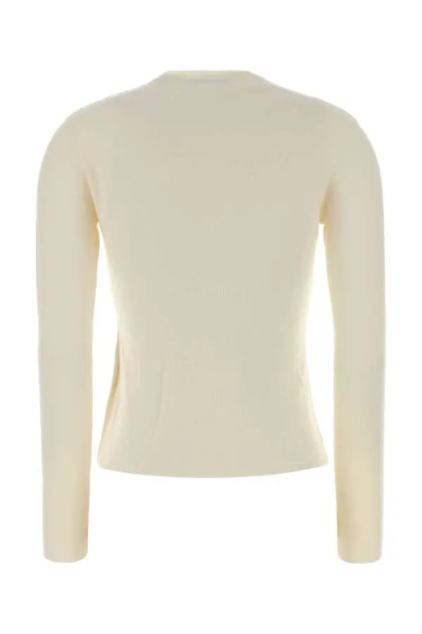 Max Mara Virgin Wool Manto Sweater - White