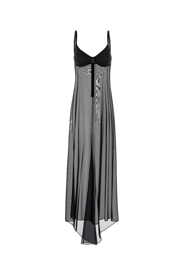 Balenciaga Stretch Tulle Naked Dress - Black
