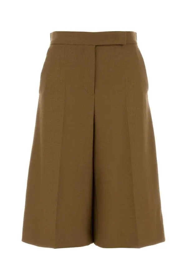 Max Mara Biscuit Wool Superbo Bermuda Shorts