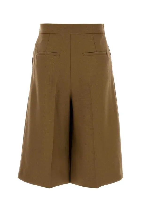 Max Mara Biscuit Wool Superbo Bermuda Shorts