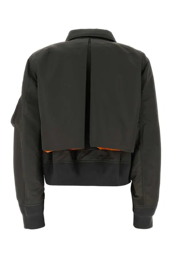 Sacai Olive Nylon Bomber Jacket