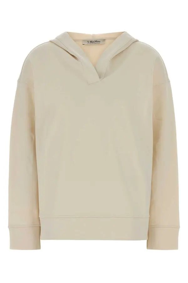 Max Mara Cotton Blend Buona Sweatshirt - White