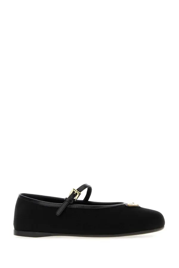 Prada Canvas Ballerinas - Black