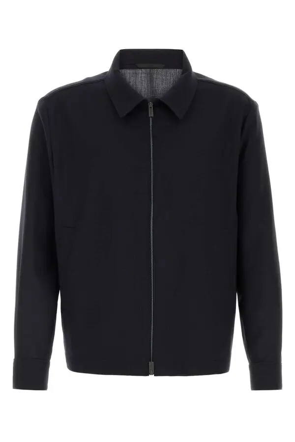 BOSS Navy Wool Shirt