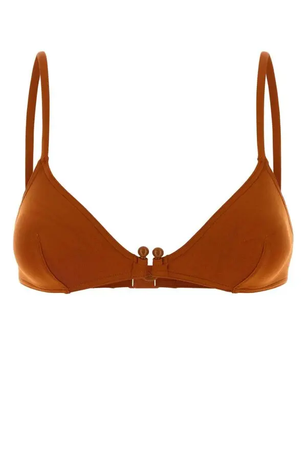 ERES Stretch Nylon Triangle Bikini Top - Orange