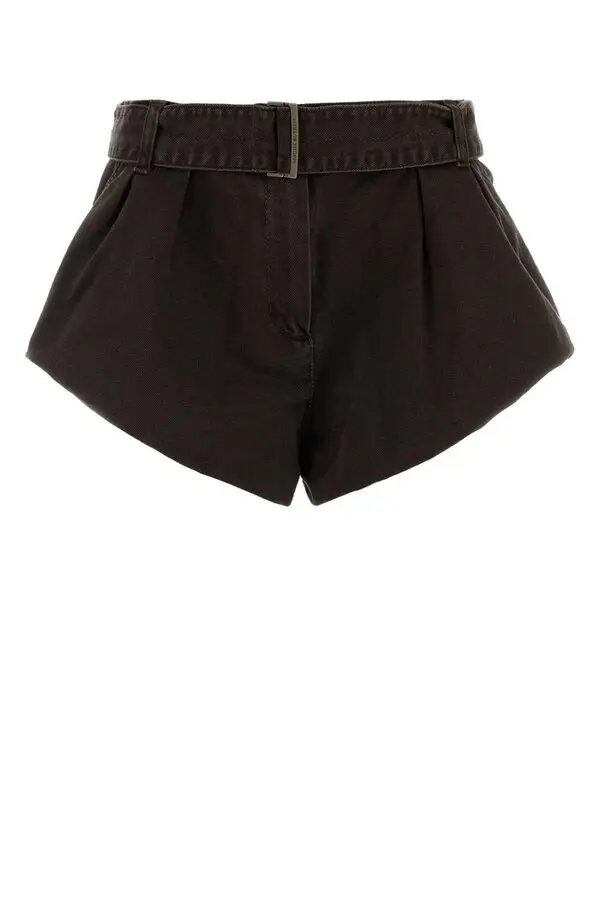 Magda Butrym Chocolate Denim Shorts - Brown