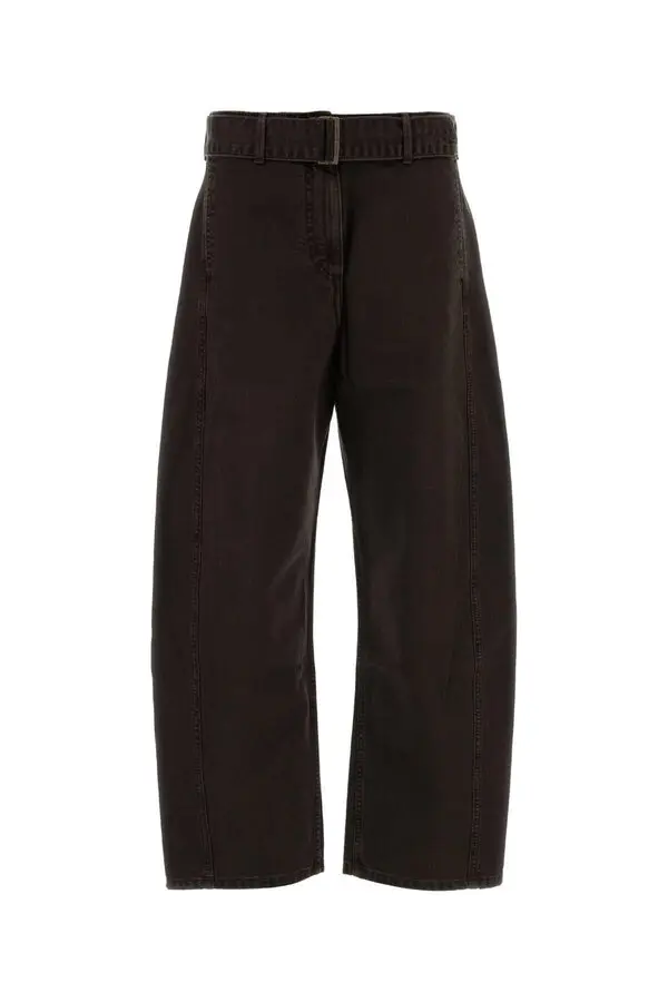 Magda Butrym Chocolate Denim Jeans - Brown