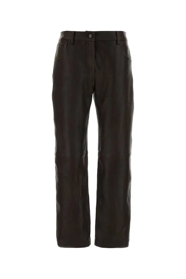 Magda Butrym Chocolate Leather Pant