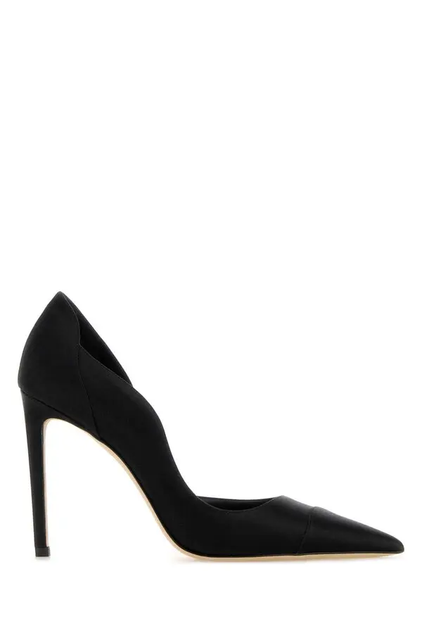 JIMMY CHOO Satin Brigitte 100 Pumps - Black