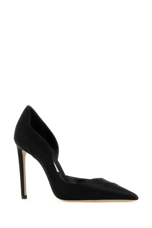 JIMMY CHOO Satin Brigitte 100 Pumps - Black
