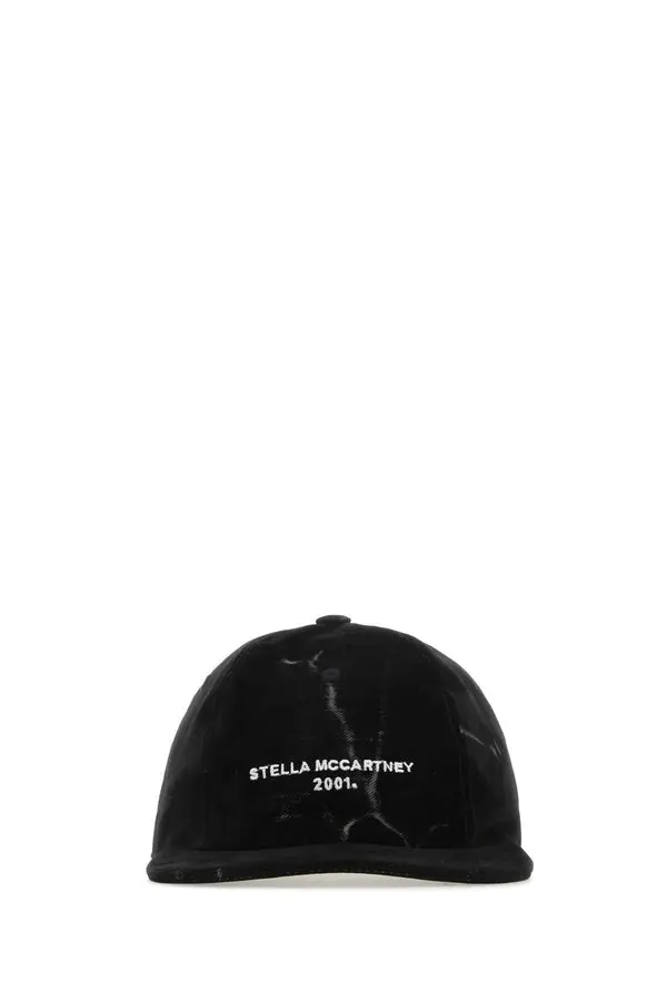 Stella McCartney Velvet Baseball Cap - Black