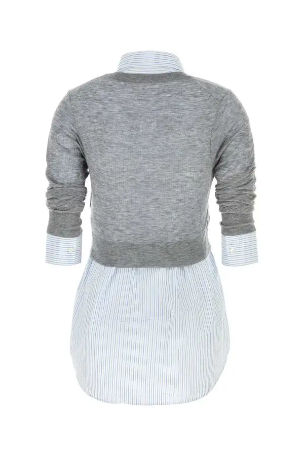 Alexander Wang Button Up With Sheer Crewneck
