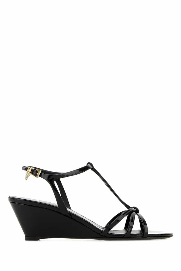 Prada Leather Sandals - Black