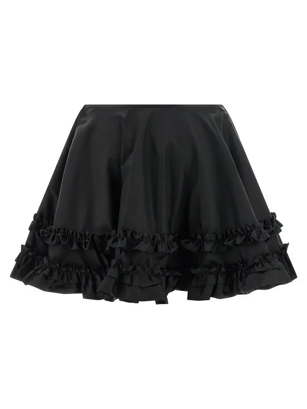 GANNI Duchesse Nylon Mini Frill Skirt