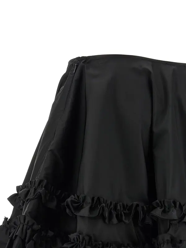 GANNI Duchesse Nylon Mini Frill Skirt