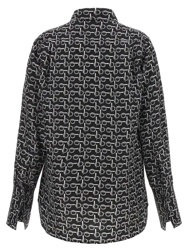 Burberry Silk Printed Shirt - Black