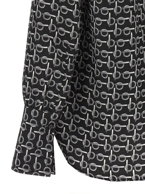 Burberry Silk Printed Shirt - Black