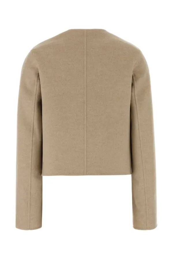 FERRAGAMO Sand Wool Blend Blazer