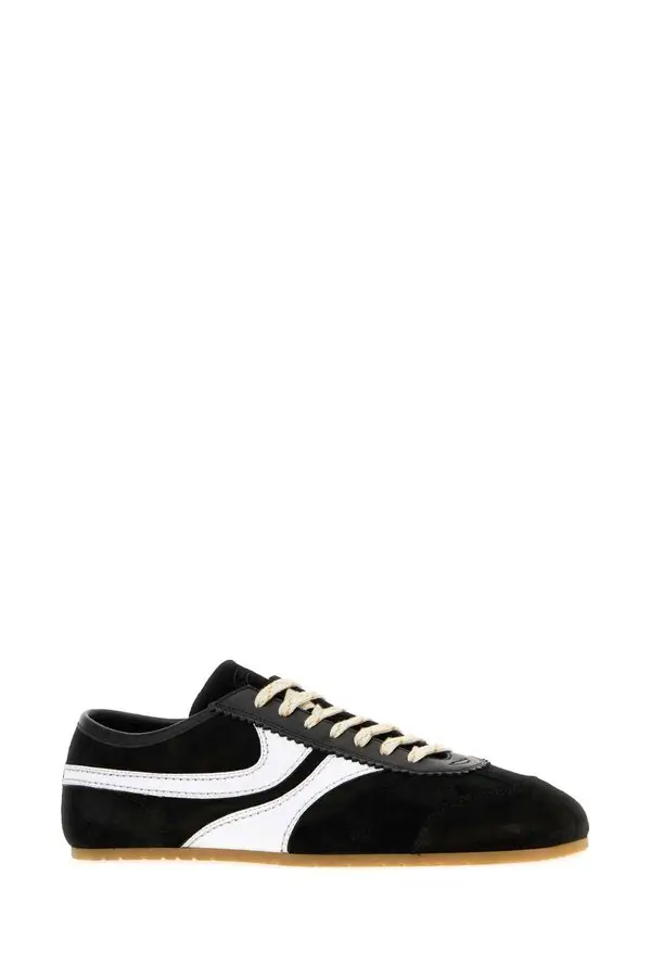 Dries Van Noten Two-tone Leather And Suede Sneakers - Multicolor