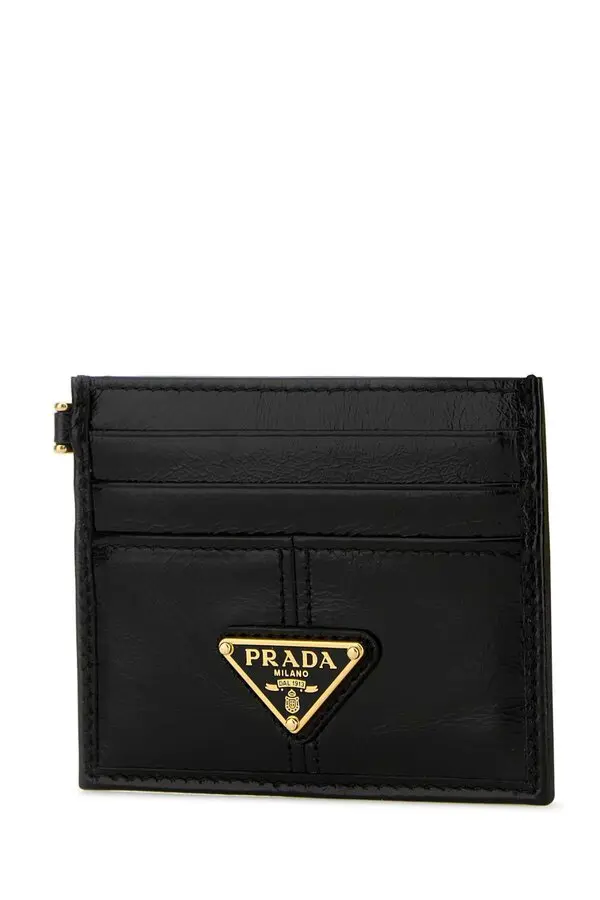 Prada Leather Card Holder - Black